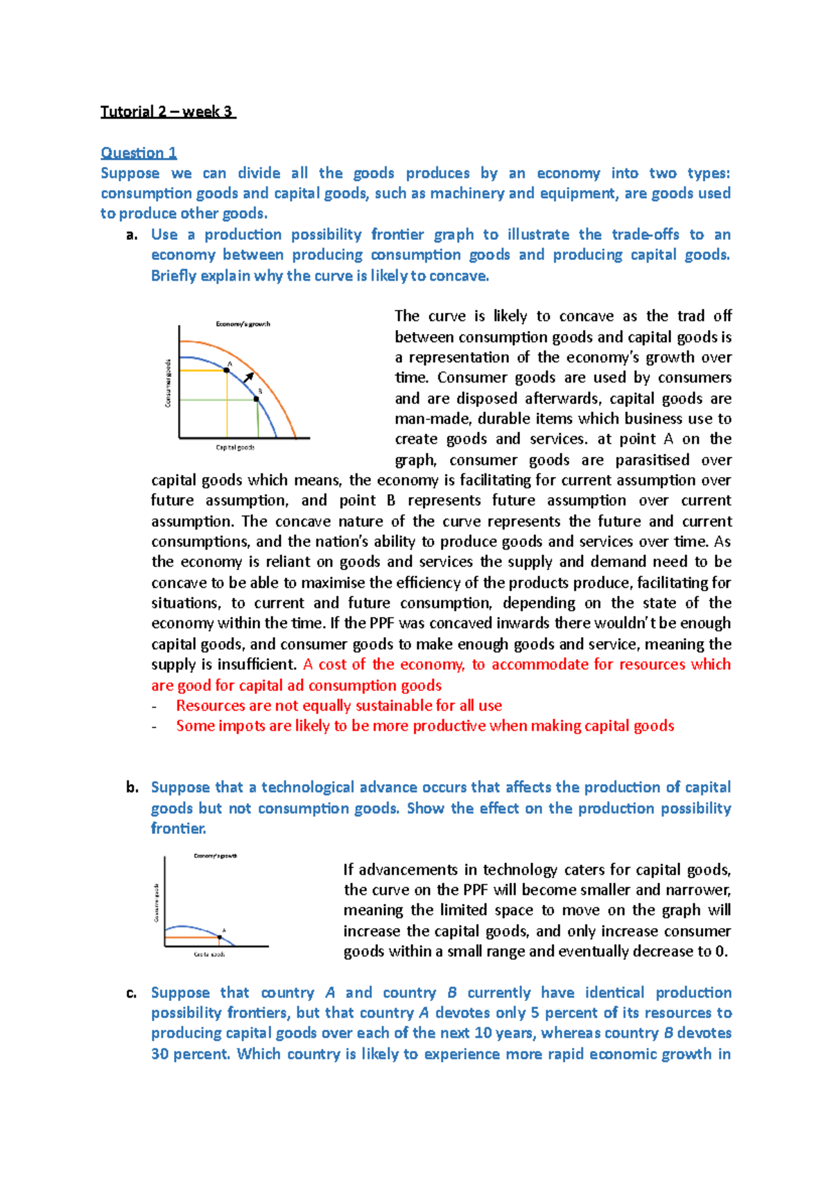 Tutorial 2 - ECON100 - UOW - Studocu