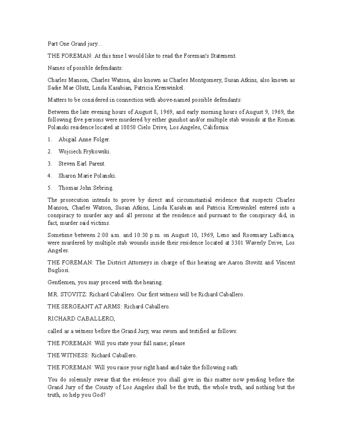 Trial Script of Communicative Competences in Law - Part One Grand jury ...