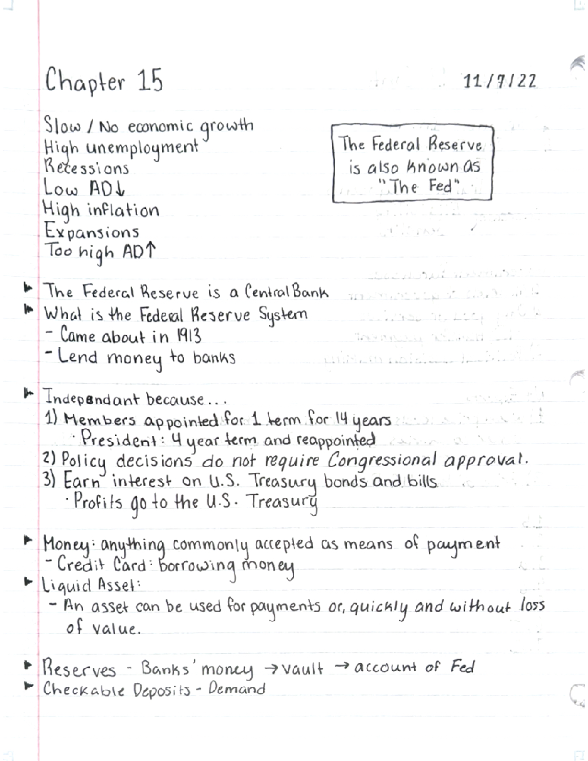 Chapter 15 New - ECON 201 - Studocu