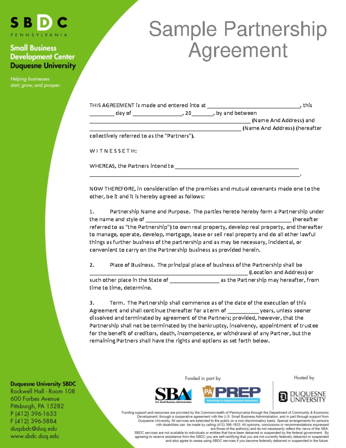 1 Sample Participation Agreement - THIS AGREEMENT is made and entered ...
