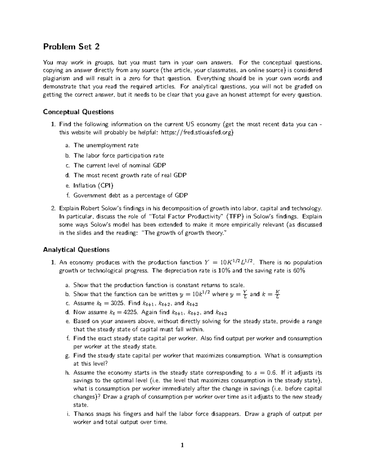 Class Problem Set 2 - ECON 102 - UCLA - Studocu