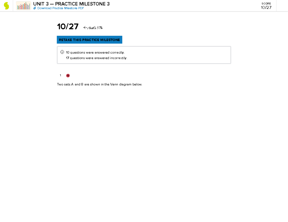 Sophia introduction to statistics practice milestone 3 - 1 10/27 that's ...