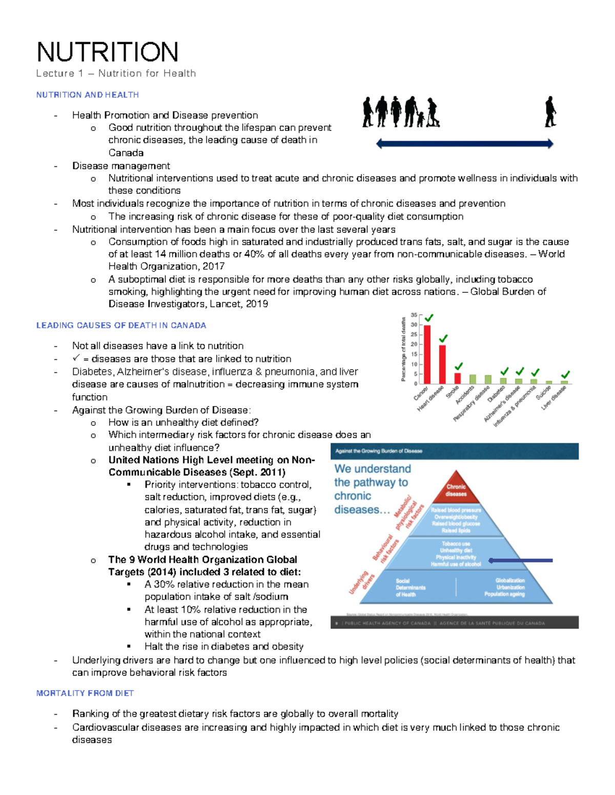 Module 1 lecture - NUTRITION Lec tur e 1 – Nutrition for Health ...