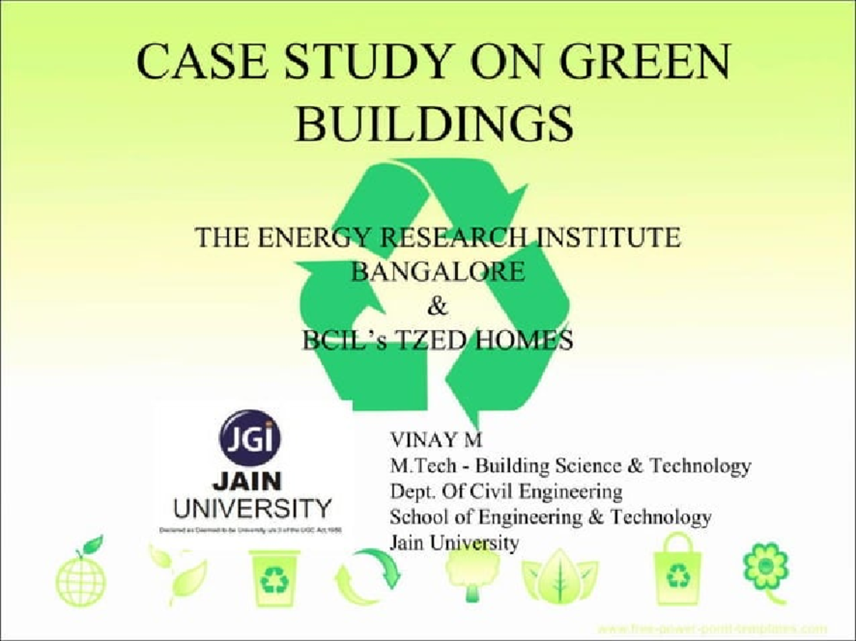 Green building case study on teribangalore - CASE STUDY ON GREEN ...