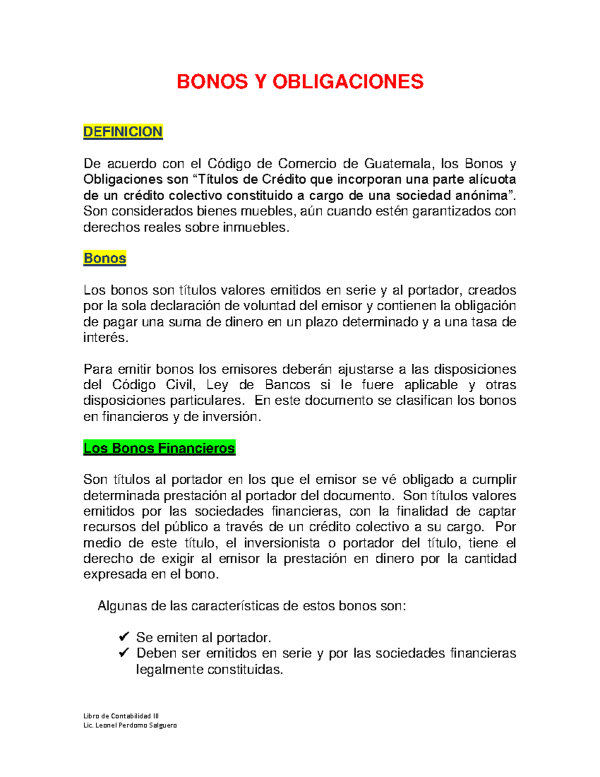 Teoria Bonos y Obligaciones 240123 164606 - Libro de Contabilidad III ...