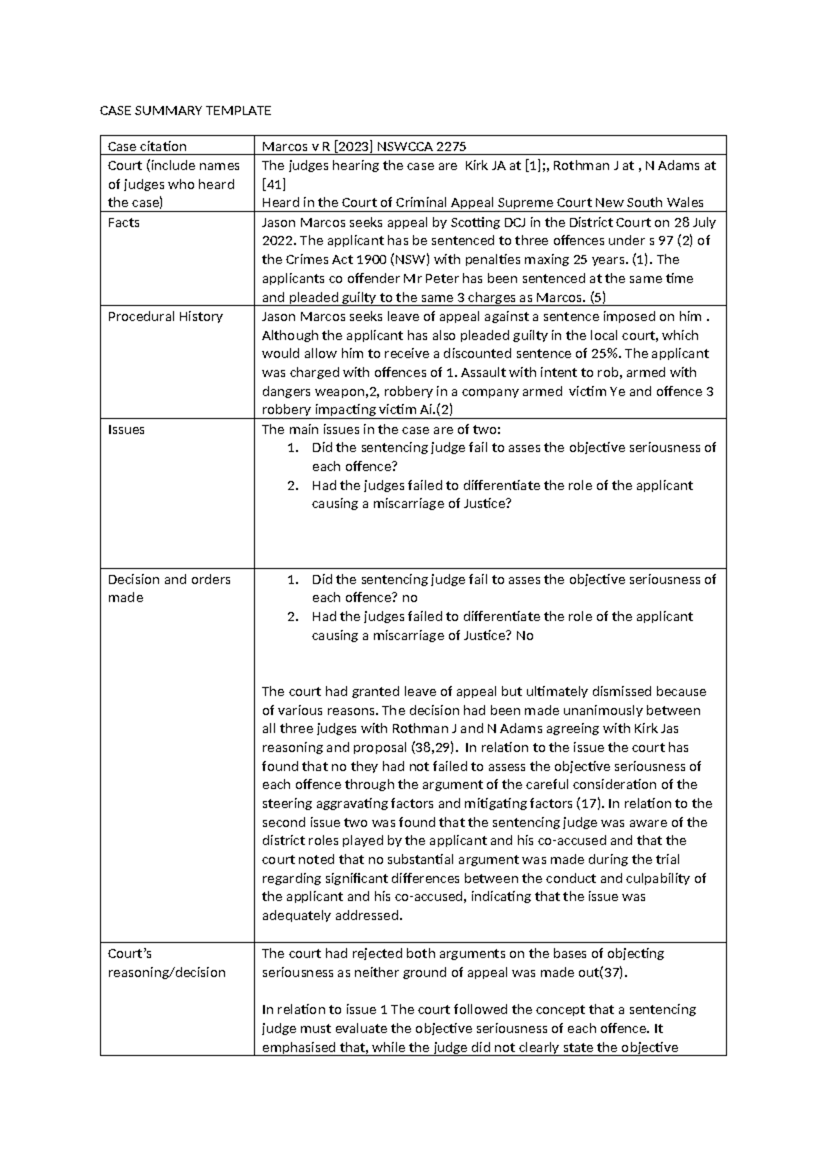 Case summary template complete for assessment(4)-2 - CASE SUMMARY ...