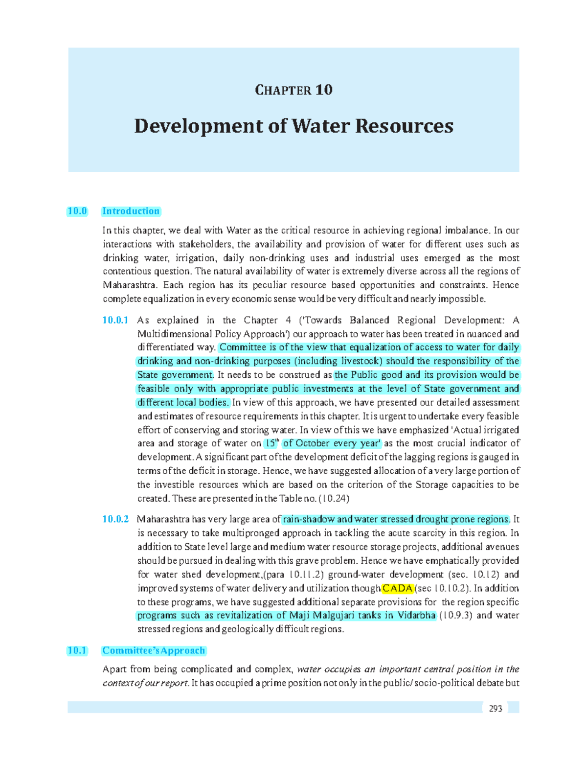 Chapter 10 Development of Water Resources - CHAPTER 10 Development of Water Resources 10 - Studocu