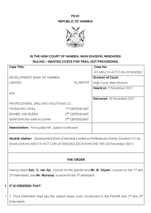 Interdicts - INTERDICTS An interdict is defined as: A summary remedy of ...