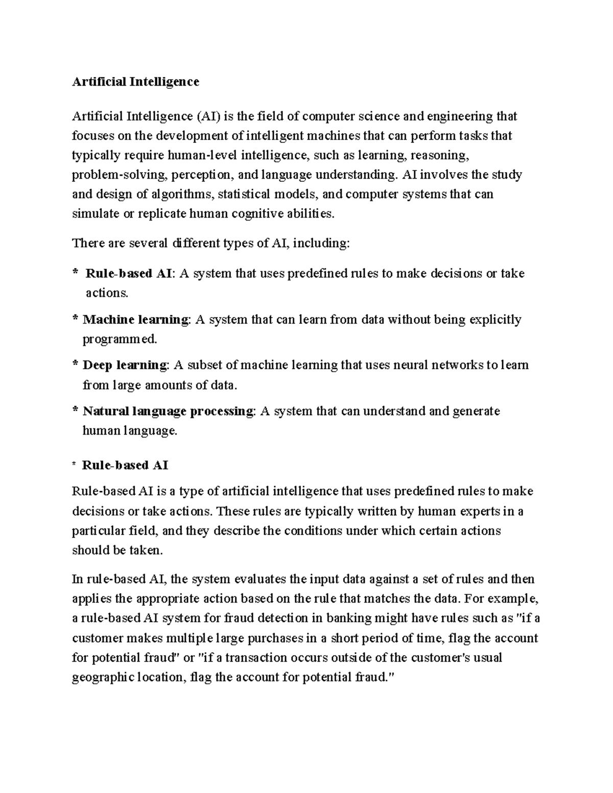 Artificial Intelligence - Artificial Intelligence Artificial ...