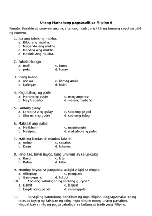 Filipino 8 q1 -Mod8 Mga-Hudyat-ng-Sanhi-at-Bunga-ng-mga-Pangyayari - CO_ Q1_Filipino 8_Module 8 ...