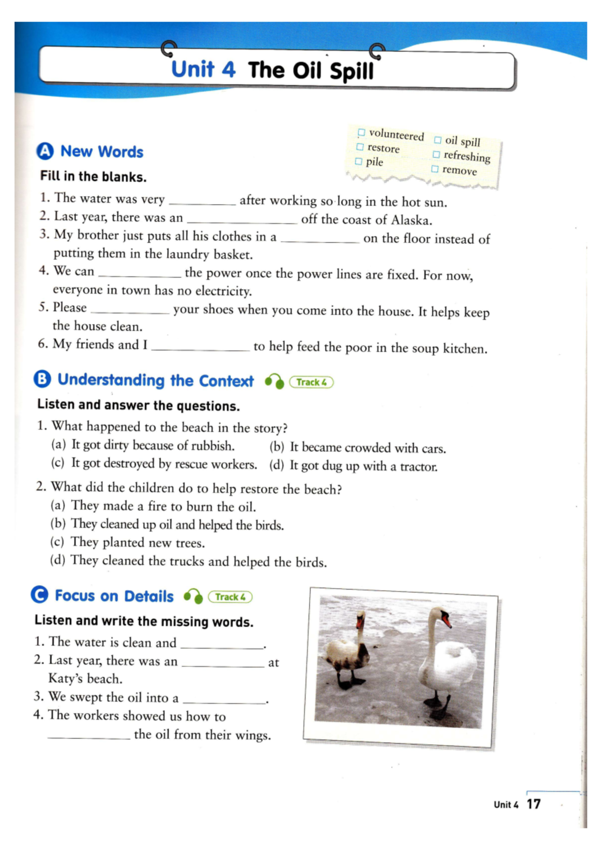 Dictation - Unit 4-10, listen and write - English Department - Studocu