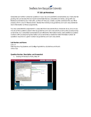 IT 320 Module Lab 1-3 Worksheet Template - IT 320 Lab Worksheet ...