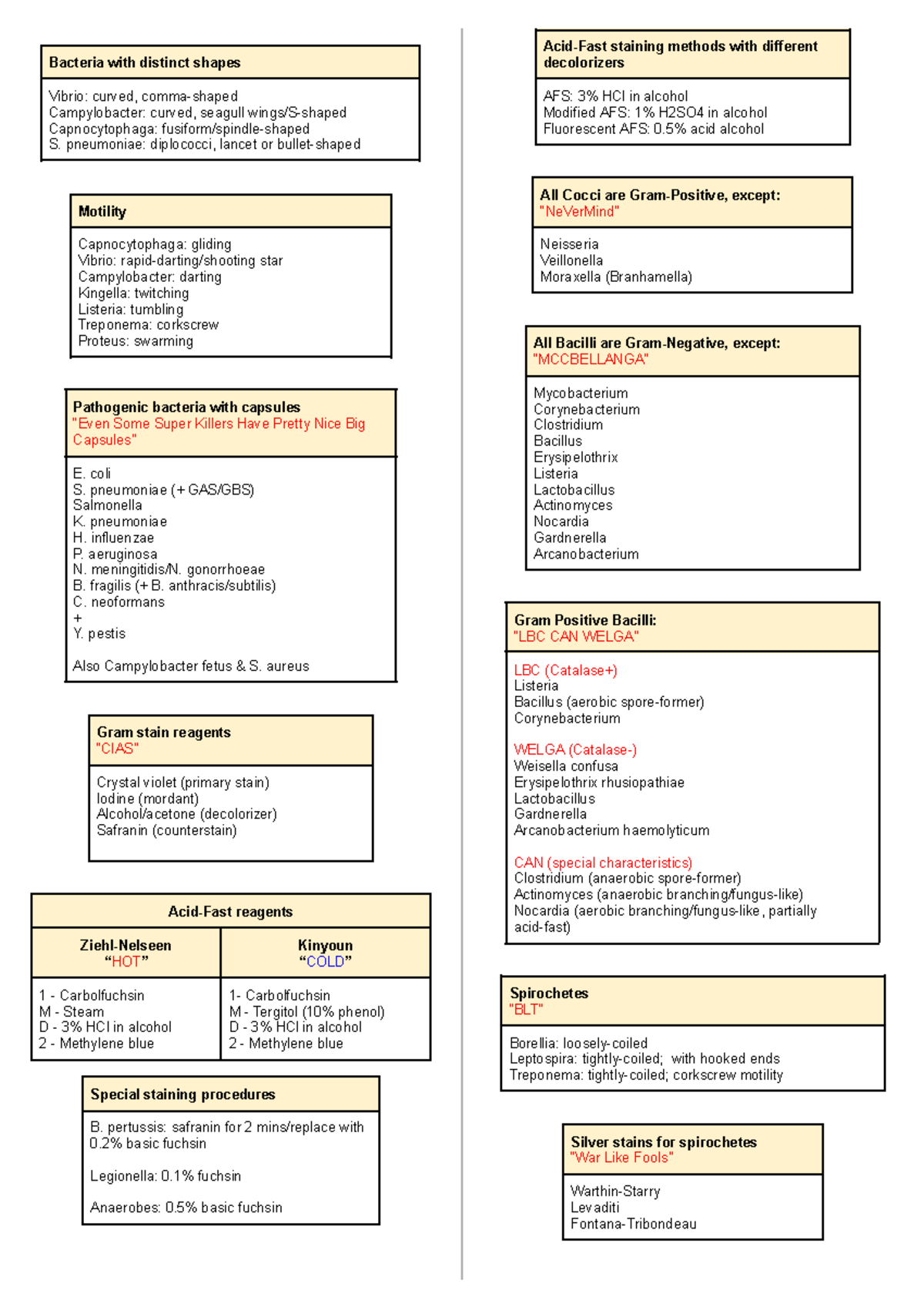 Bacte- Mnemonics - Bacteria with distinct shapes Vibrio: curved, comma ...