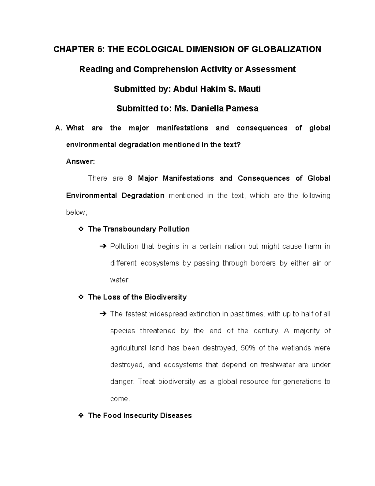 Chapter 6 - reading and comprehension - CHAPTER 6: THE ECOLOGICAL ...