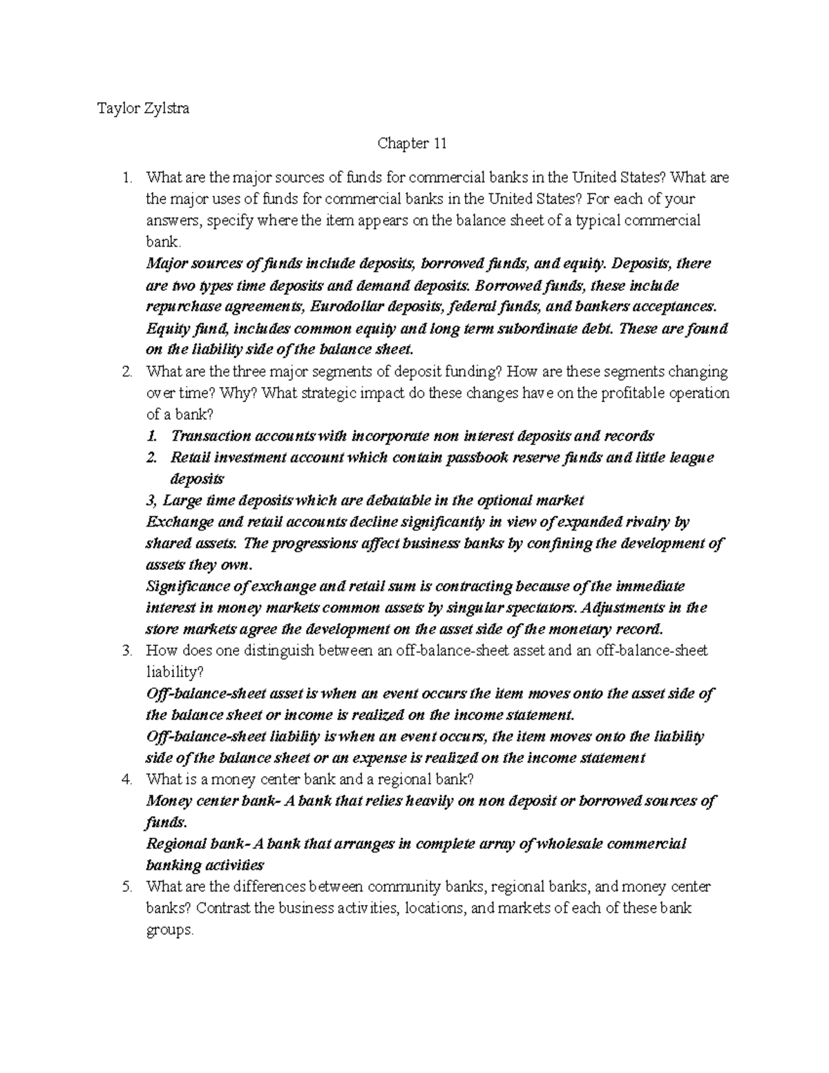 Chapter 11 Homework Assignment - Taylor Zylstra Chapter 11 What are the ...
