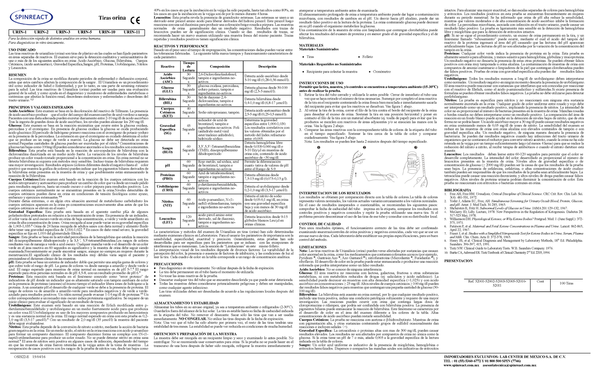 Labstix instructivo - Salud - OSIS22-E 15/04/16 IMPORTADORES EXCLUSIVOS ...