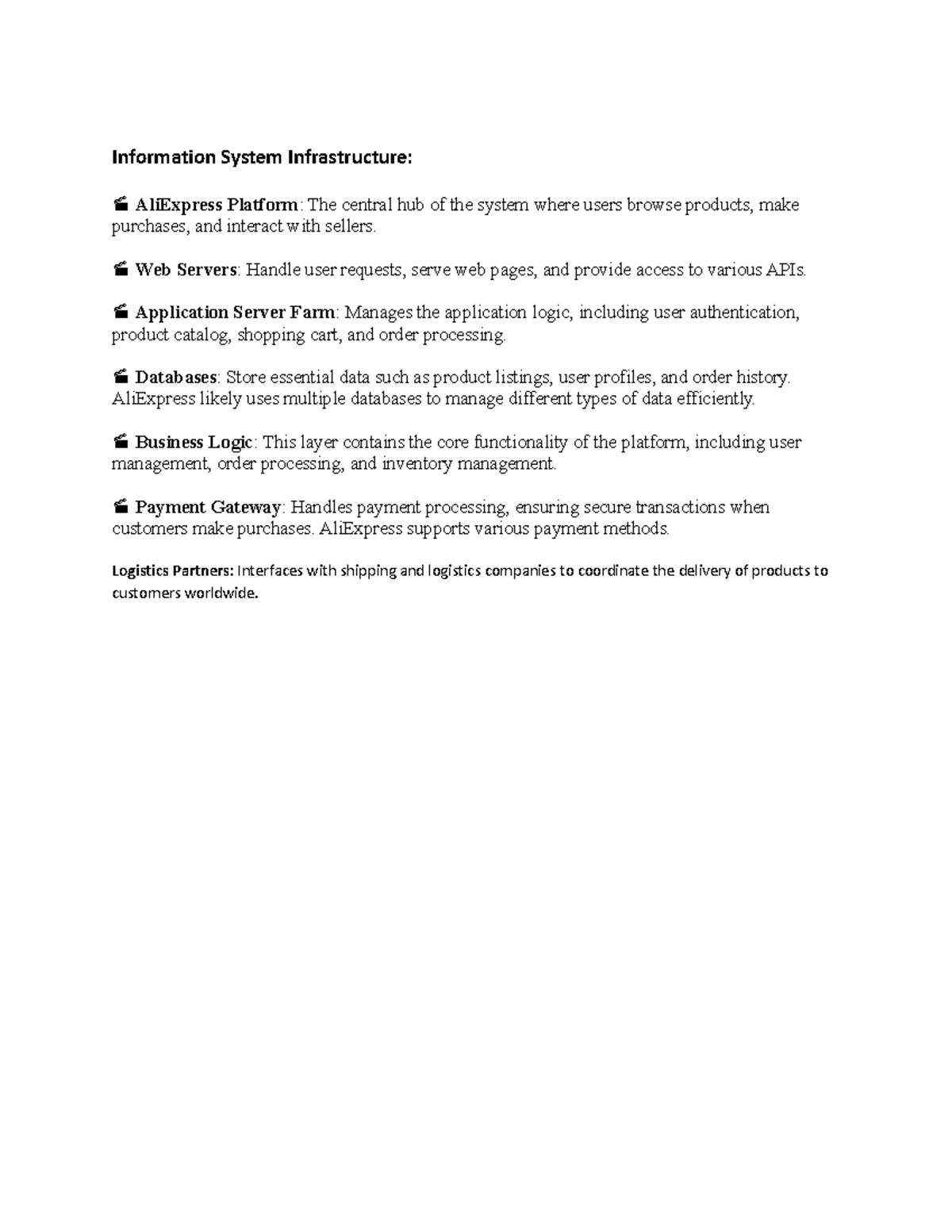 Brief overview of Ali Express - Information System Infrastructure ...