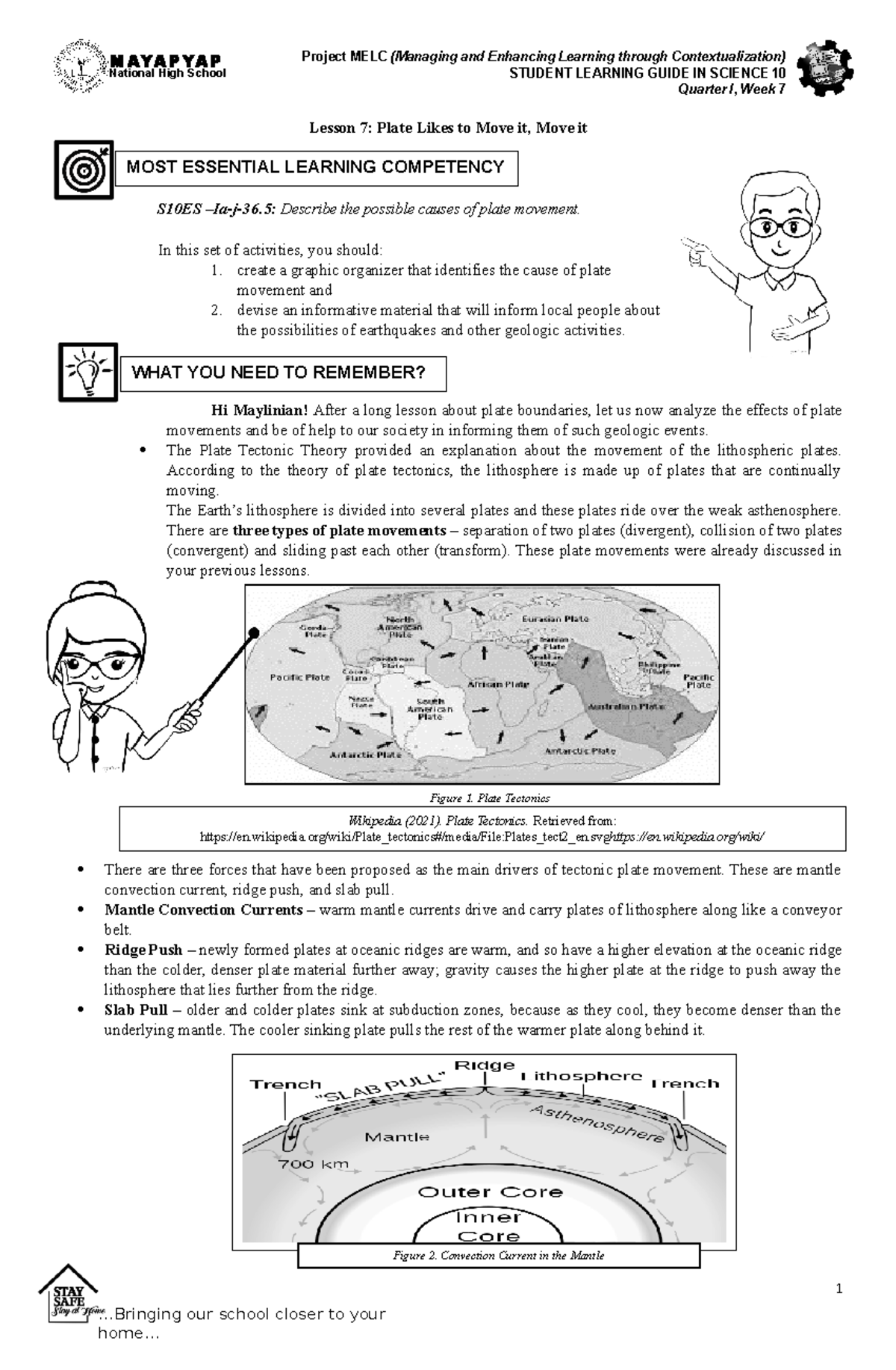 Science 10-Q1-WK7-DO QA - .. our school closer to your Lesson 7: Plate ...