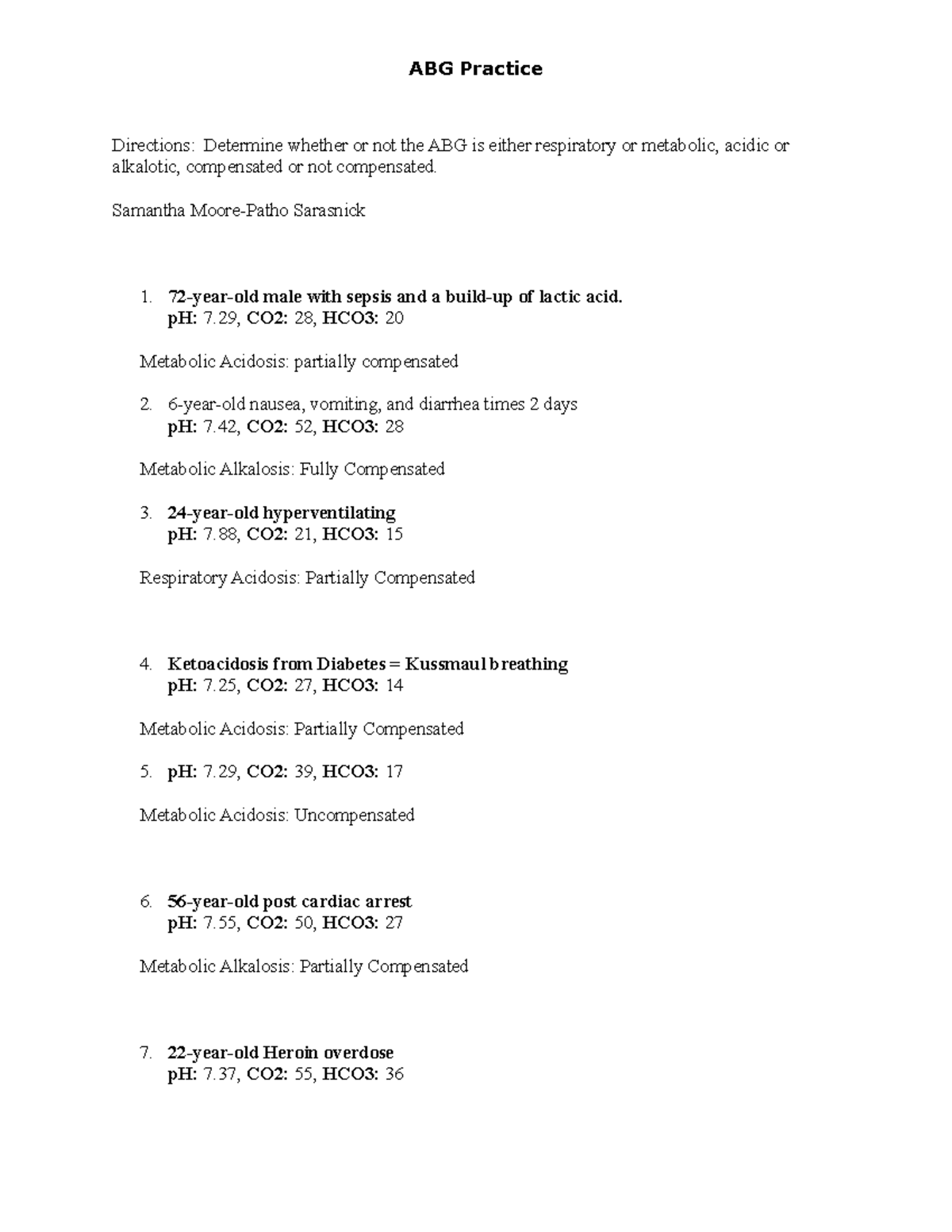 ABG Practice Sheets 2021 - ABG Practice Directions: Determine whether ...