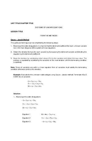 Numericals Midterm EXAM - Numerical Methods - Studocu