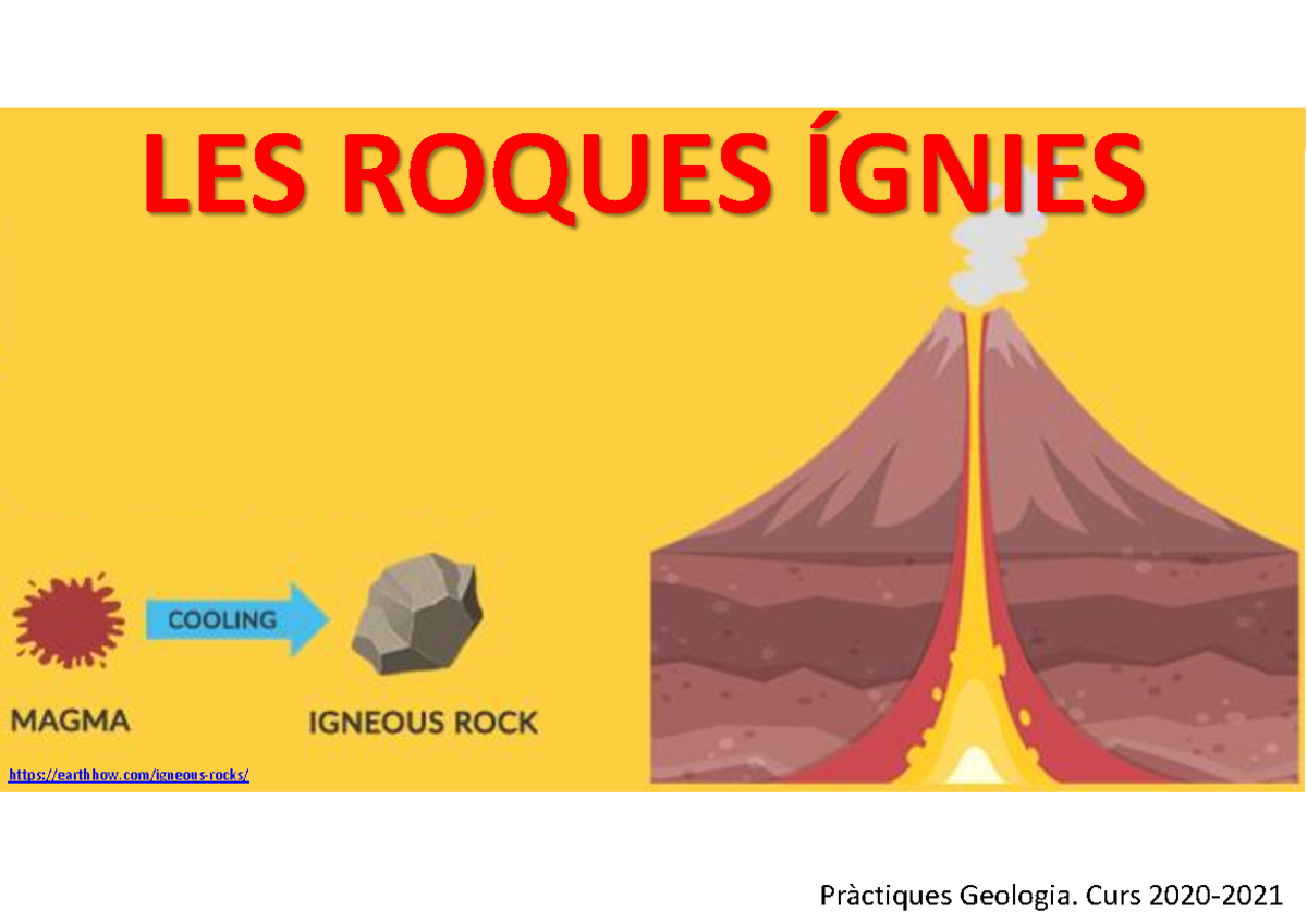 Roques ígnies pràctiques CA - Pràctiques Geologia. Curs 2020- LES ...