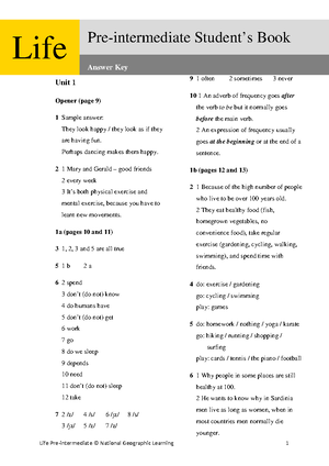 Grammar Reference Answer Key - 137 Grammar summary: answer key 2 2 was ...
