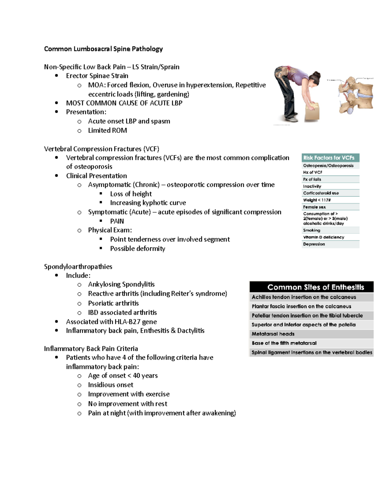 Common Lumbosacral Spine Pathology - Common Lumbosacral Spine Pathology ...