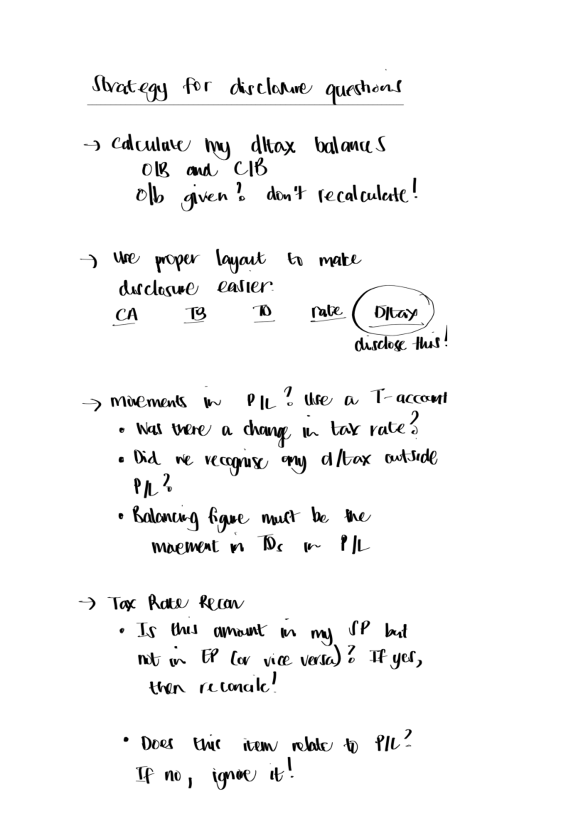 Strategy for disclosure questions - ACC 300 - Studocu
