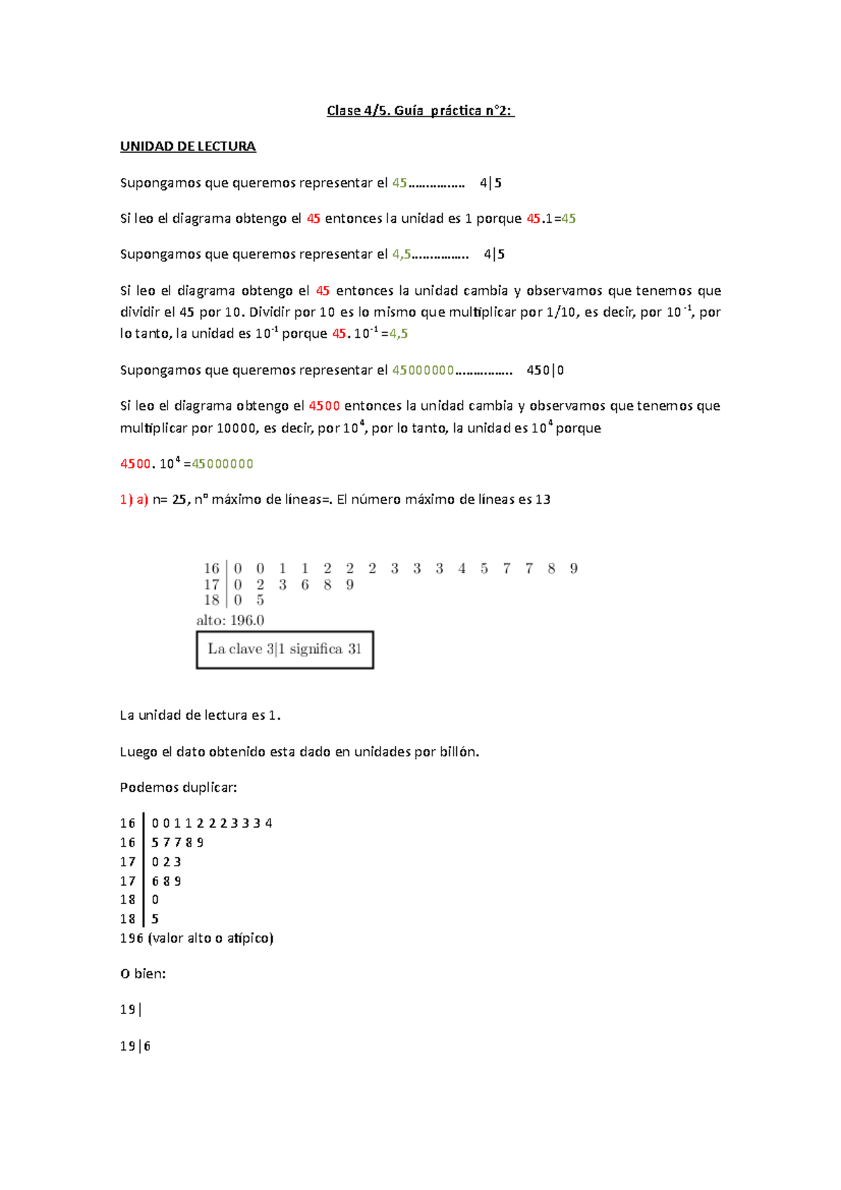 Clase 4-5-21 - muy bueno - Clase 4/5. Guía práctica n°2: UNIDAD DE ...