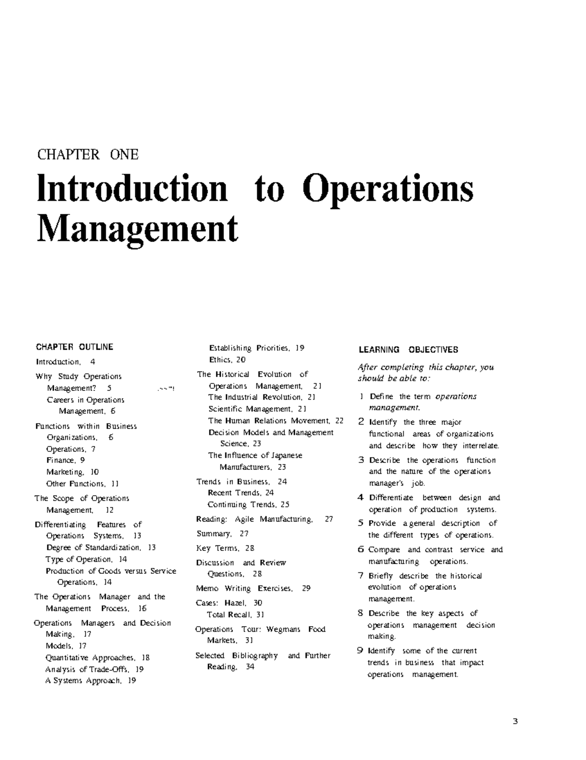 Operations Management BY William J Stevenson 3 - CHAPTER ONE l n t r o ...