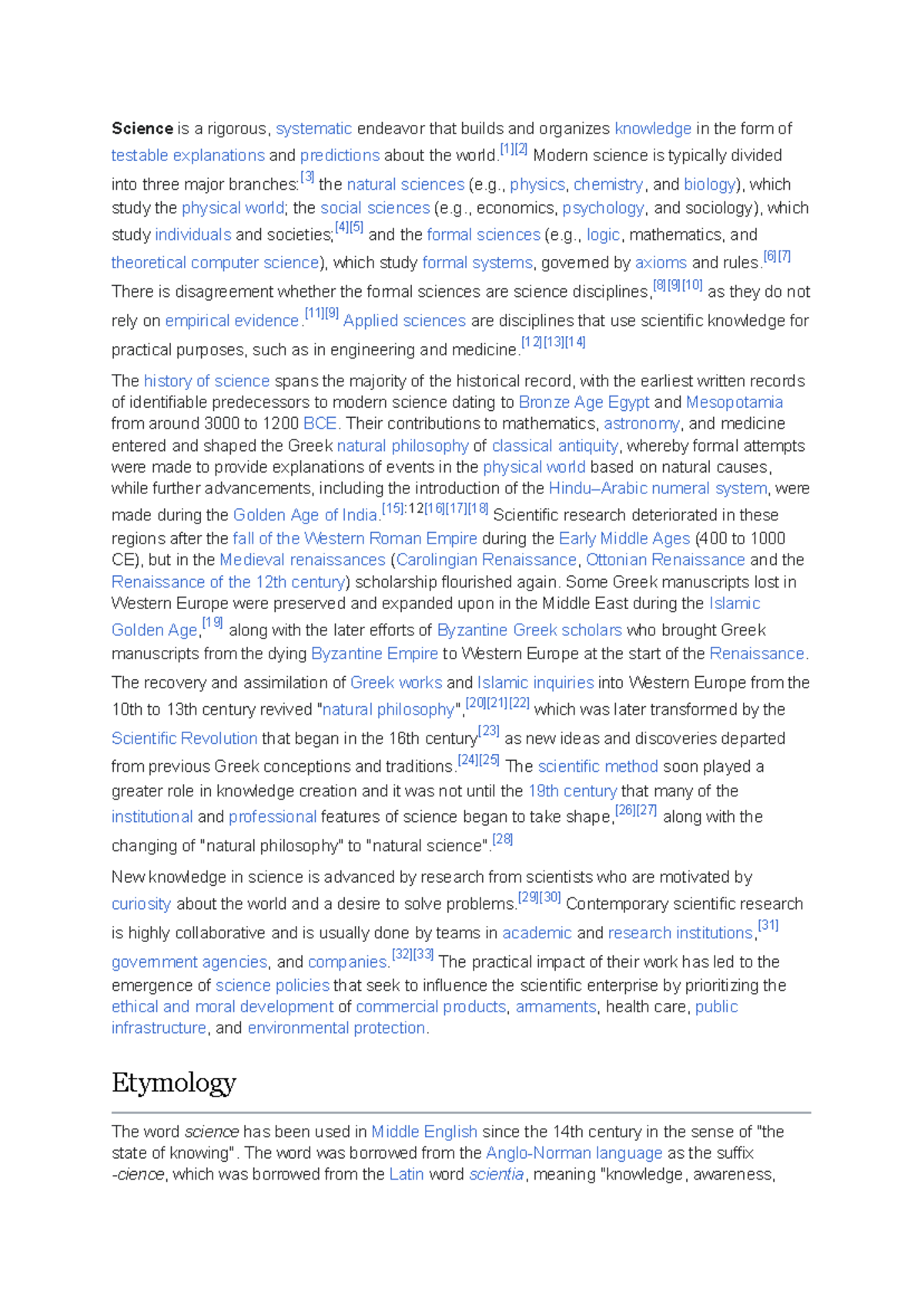 Science II - Science is a rigorous, systematic endeavor that builds and ...