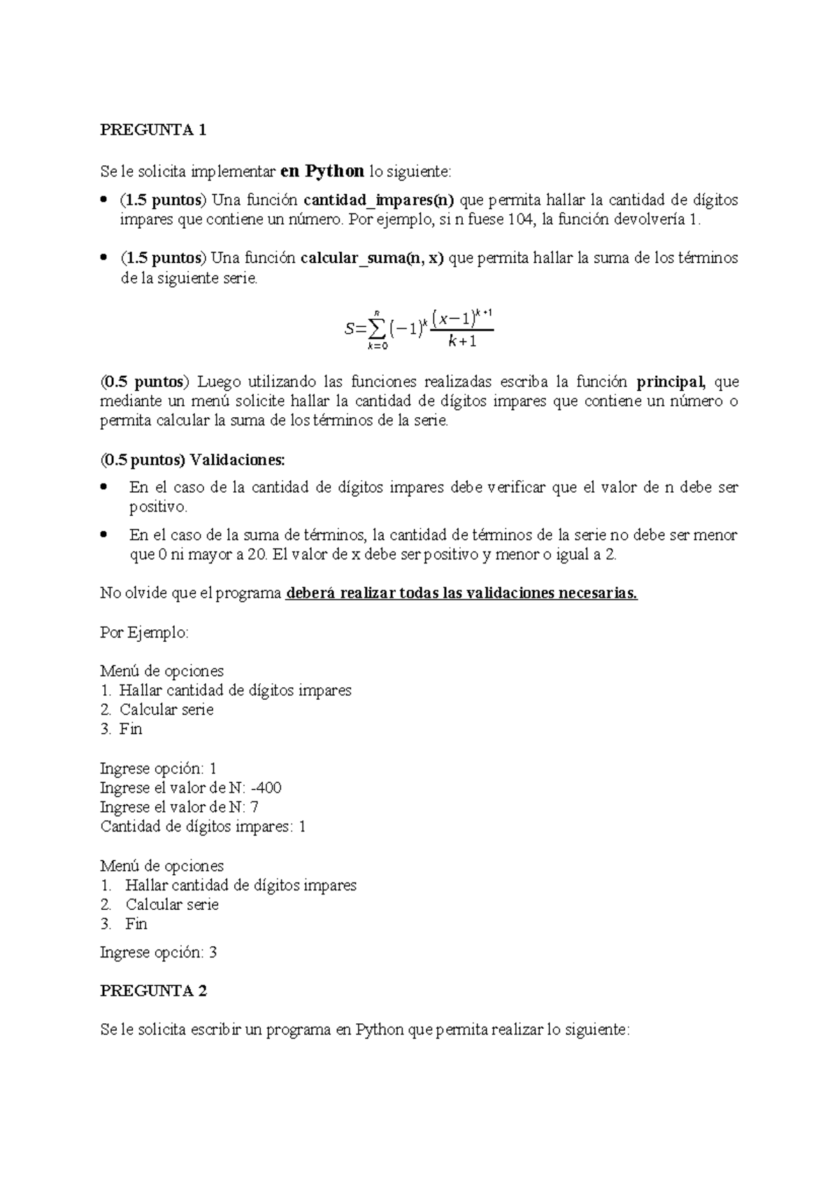EJercicios EB - ASDQ - PREGUNTA 1 Se le solicita implementar en Python ...