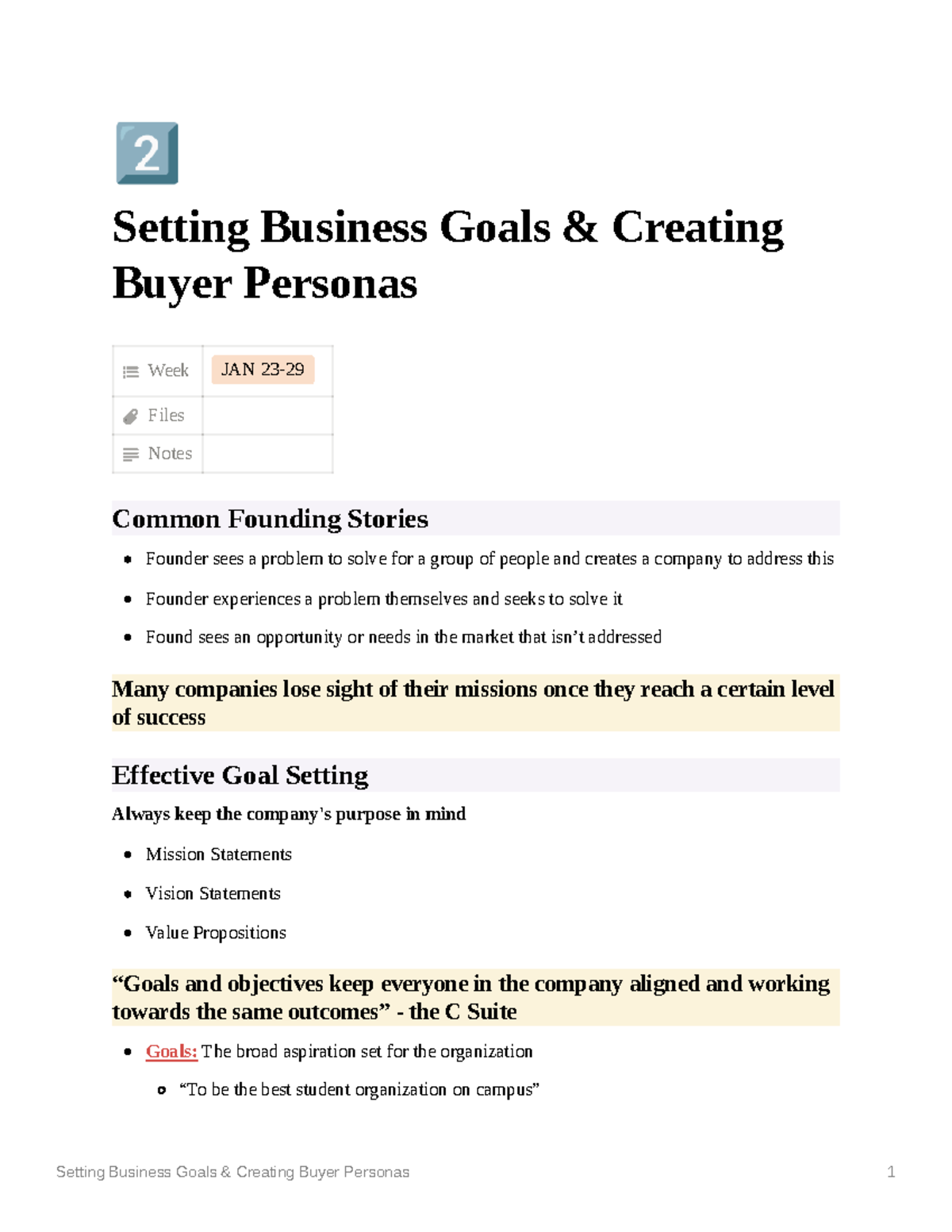 Setting Business Goals Creating Buyer Personas - Setting Business Goals ...