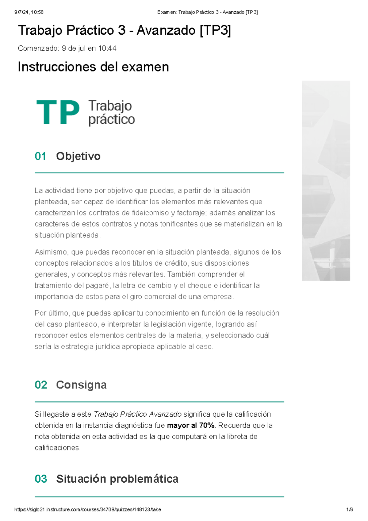 Trabajo Práctico 3 - Avanzado [TP3] - Trabajo Práctico 3 - Avanzado [TP3] Comenzado: 9 de jul en ...