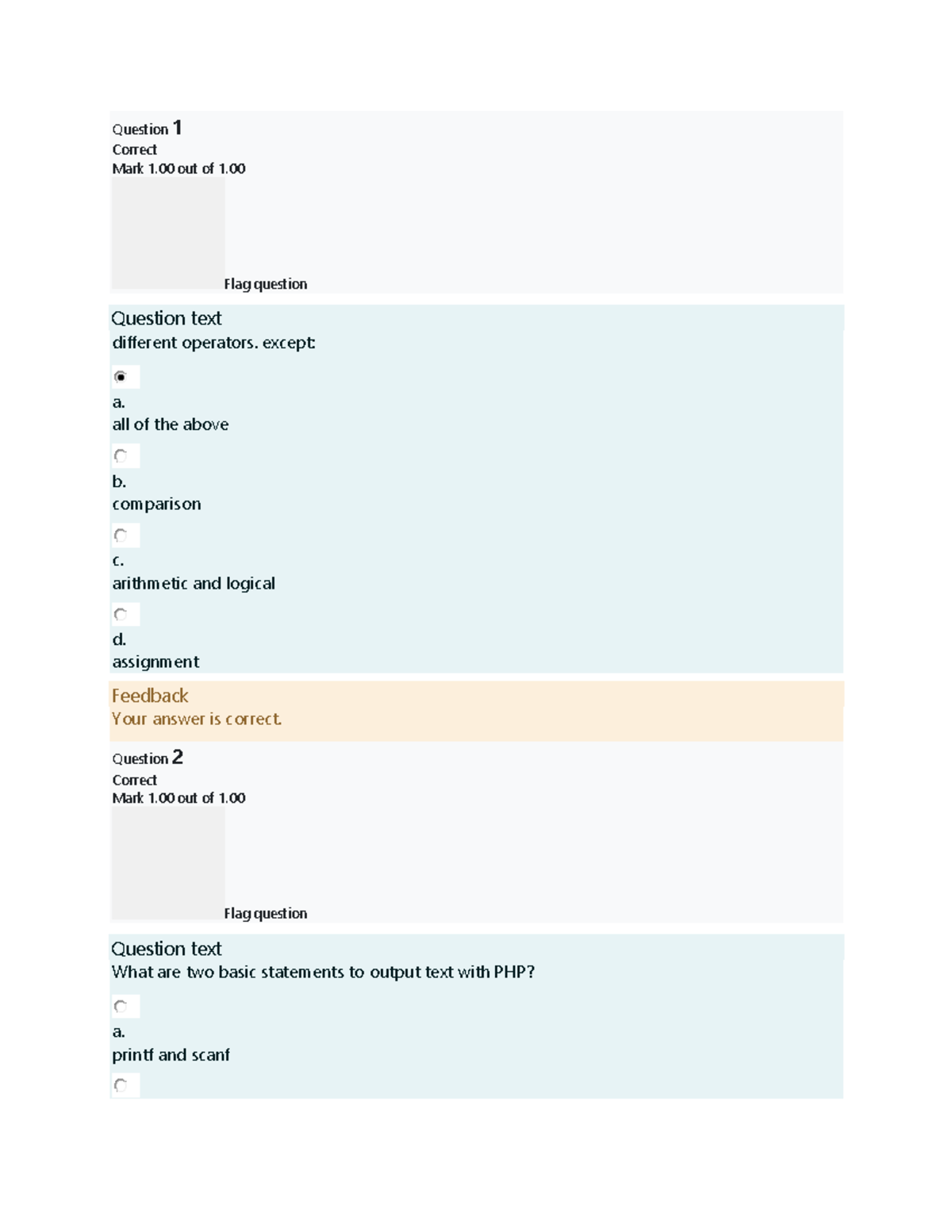 Inbound 4219653879940182255 Question 1 Correct Mark 1 Out Of 1 Flag Question Question Text