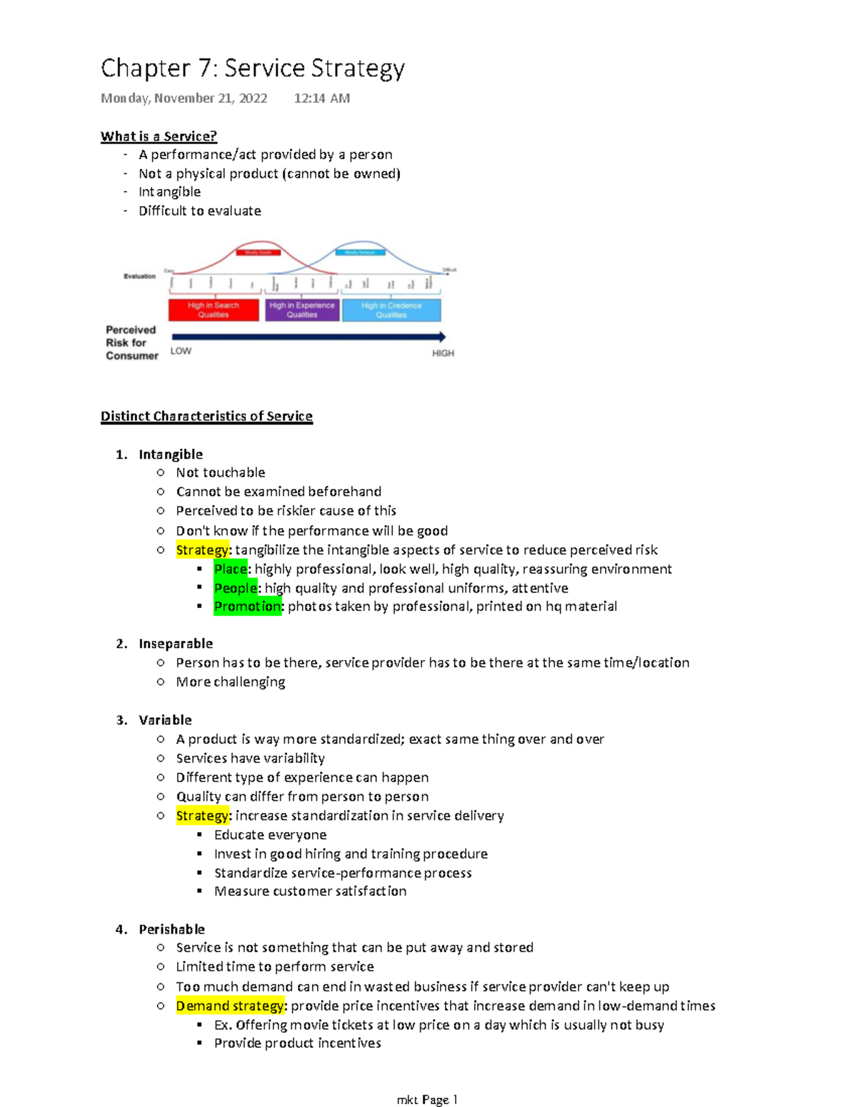 Chapter 7 Service Strategy - What is a Service? - A performance/act ...