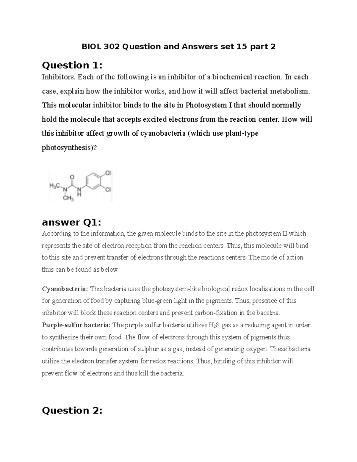 BIOL 302 Question and Answers set 15 part 2 - BIOL 302 Question and ...