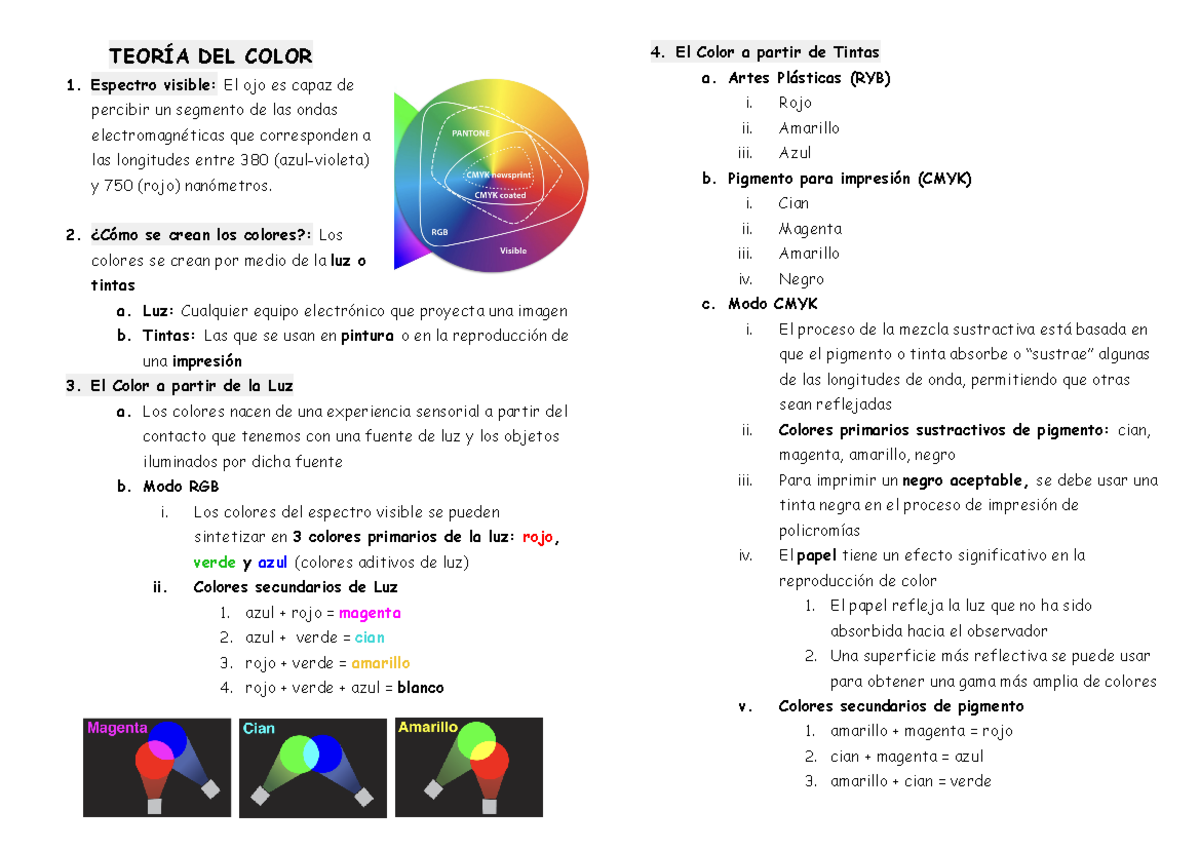 TeoríA DEL Color - TEORÍA DEL COLOR Espectro visible: El ojo es capaz ...