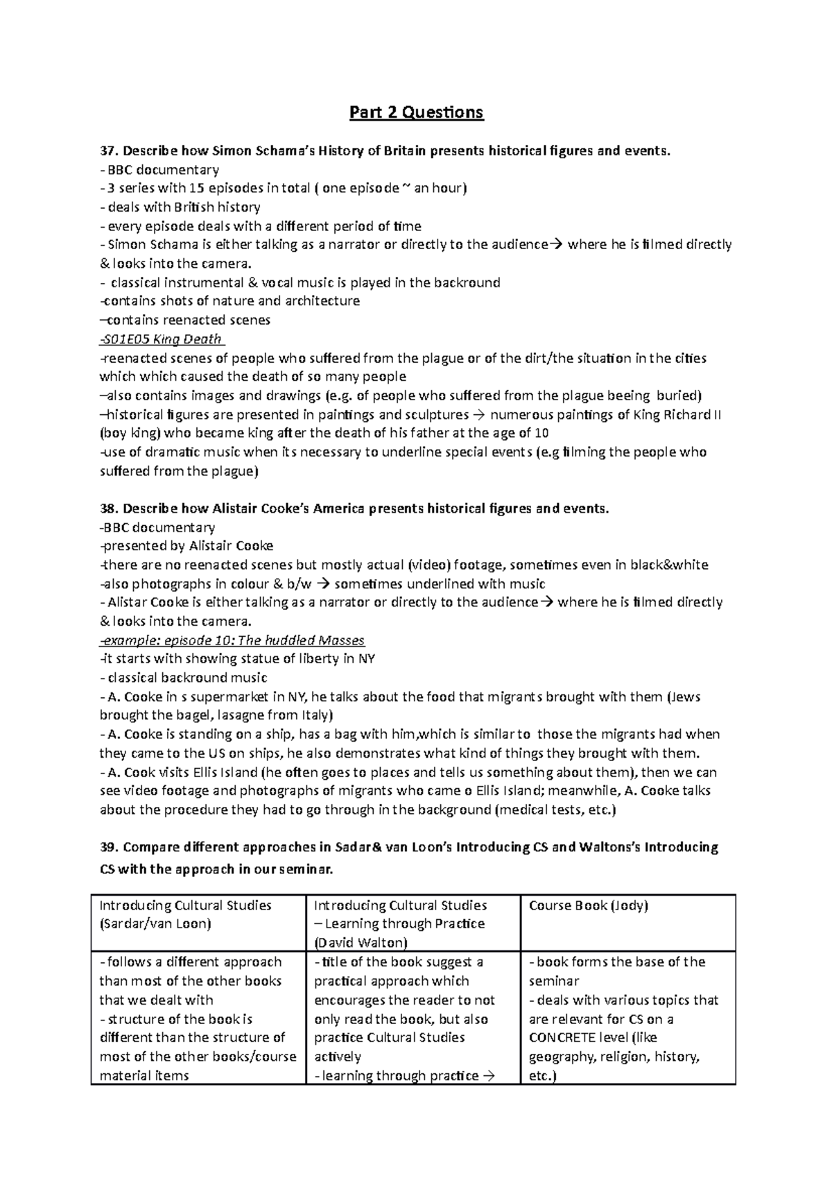 Klausur Wintersemester 2016/2017, Fragen und Antworten - Part 2 Questions Describe how Simon ...