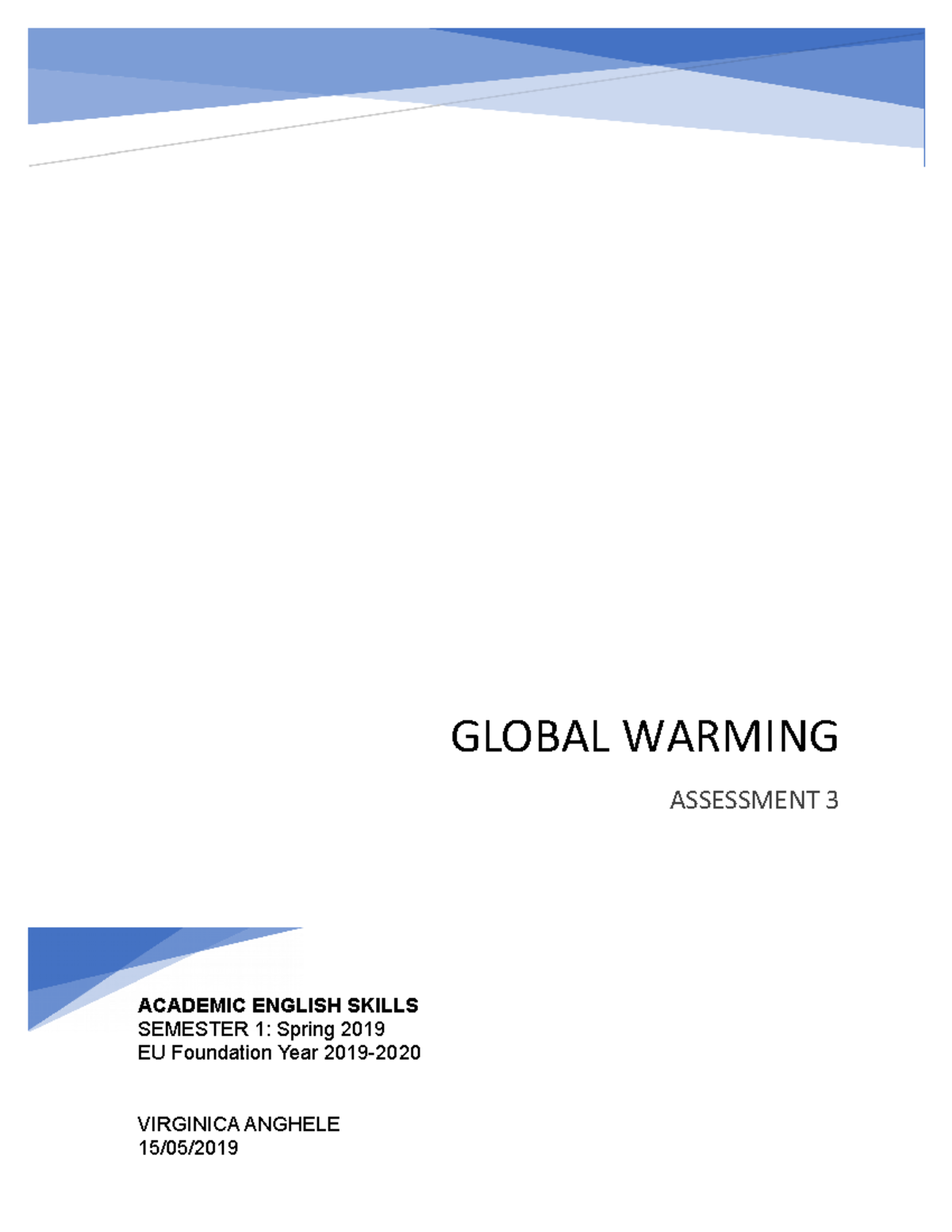 Global Warming 3[444] - Grade: 6,5 - ACADEMIC ENGLISH SKILLS SEMESTER 1 ...
