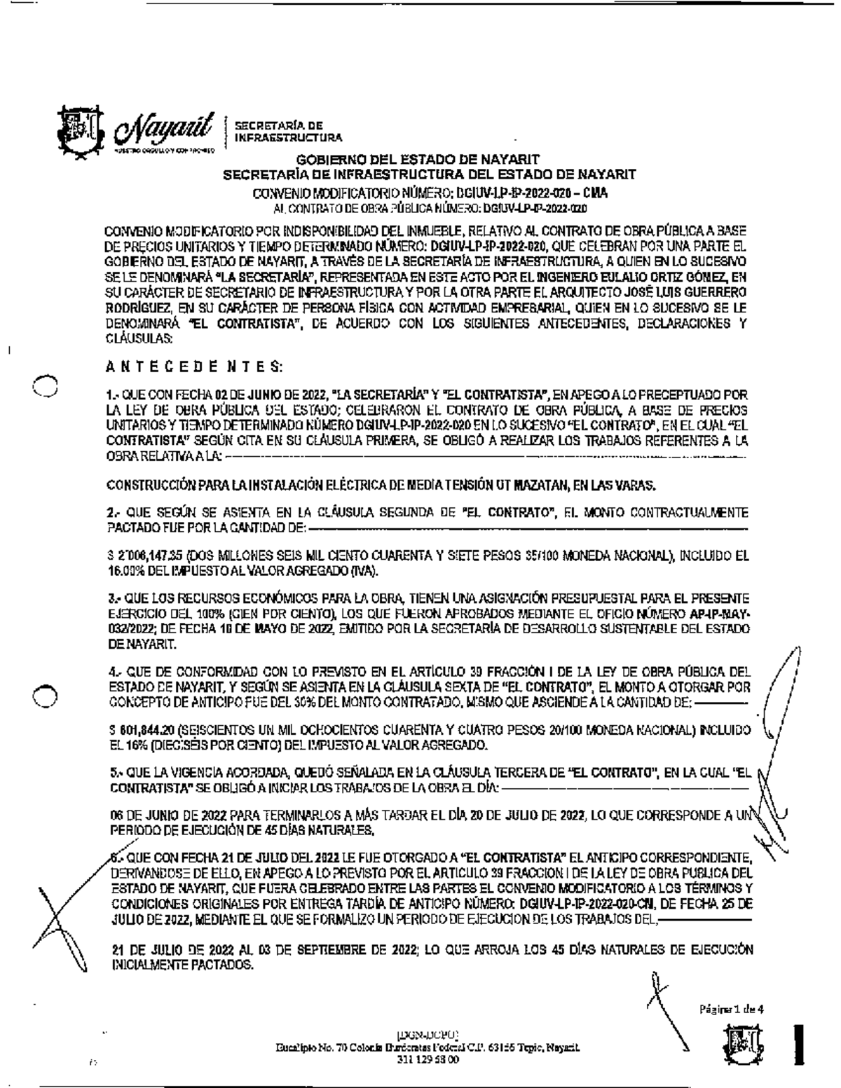 Convenio modificatorio obra UT - Administración Pública - Studocu