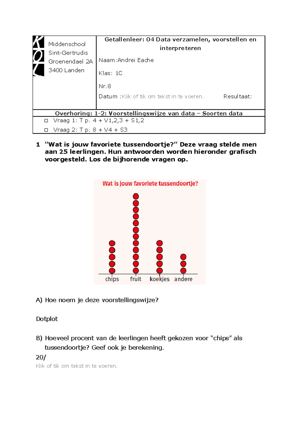 Andrei overhoring - toets wiskunde getallenleer - Middenschool Sint ...