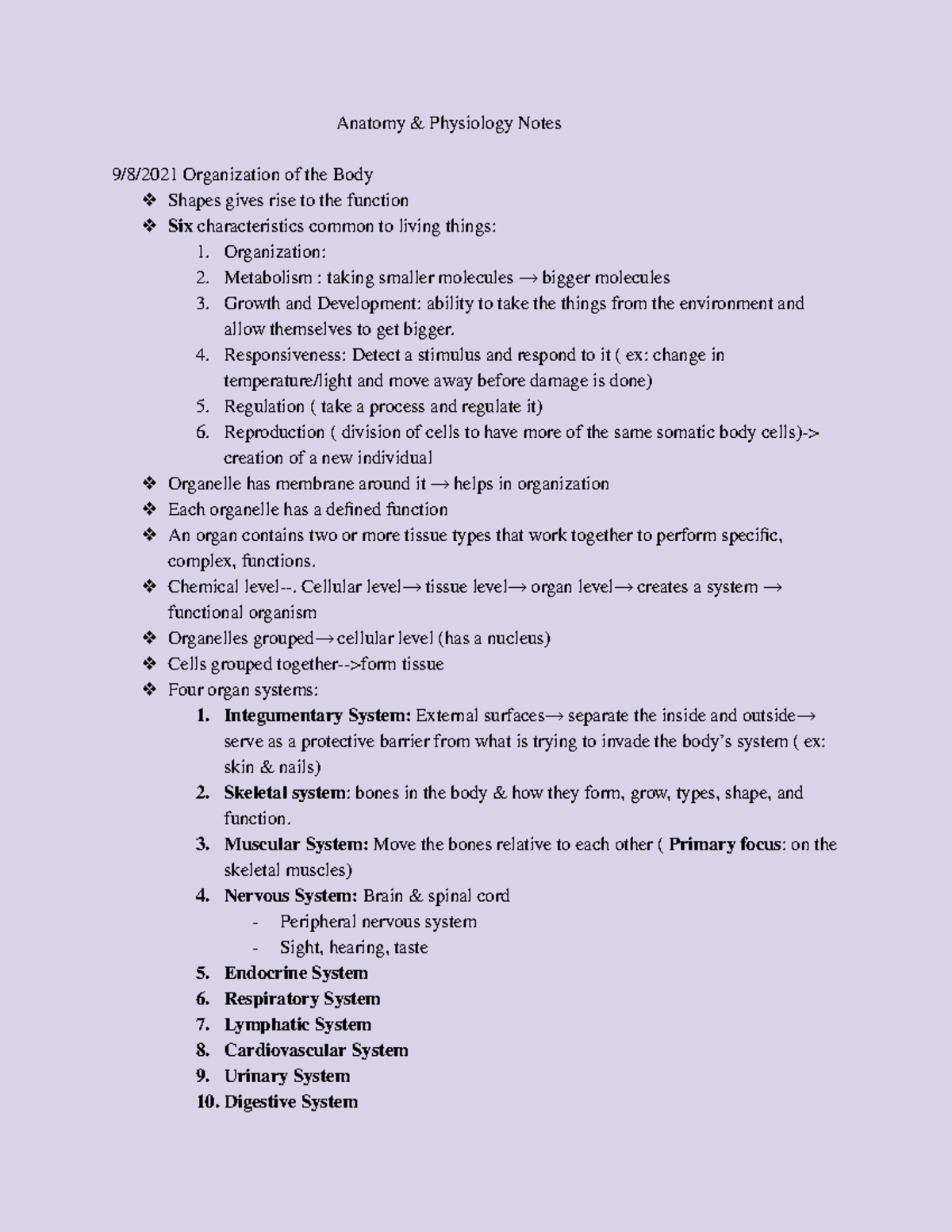 Anatomy And Physiology Unit 10 Lesson 9