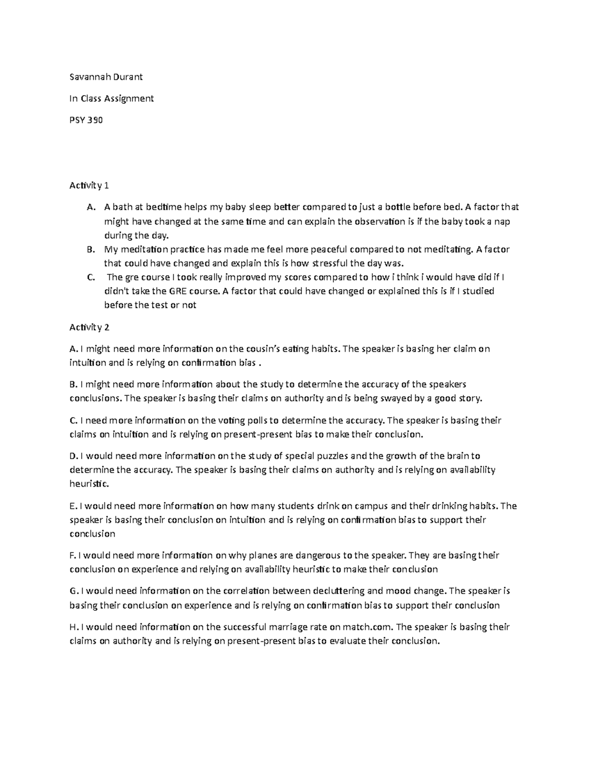 Chapter 2 assignment - Confirmation Bias, Biases to practice on your ...