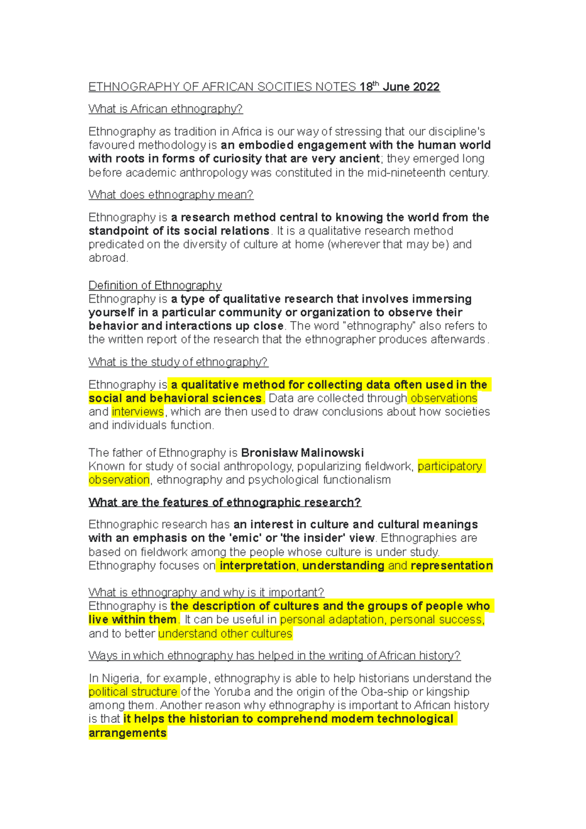 Ethnography OF African Society Background - ETHNOGRAPHY OF AFRICAN ...