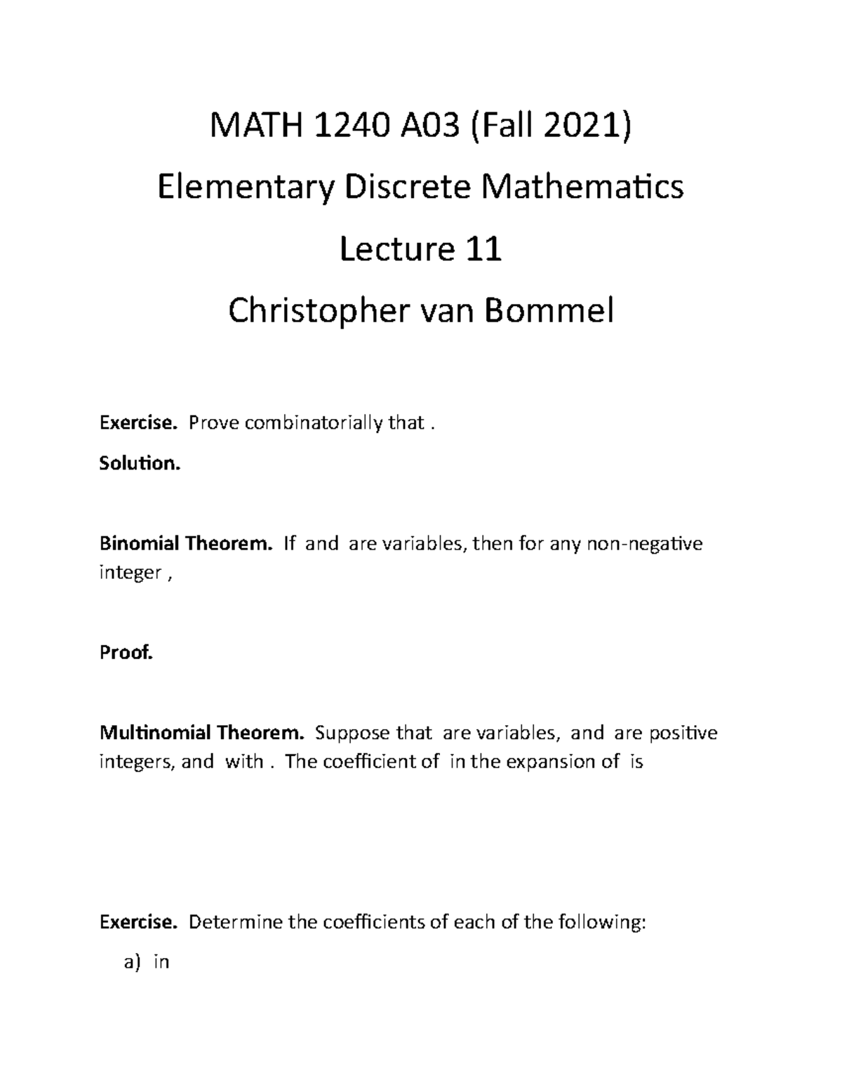 Lecture 11.pdf, Fall- 2021 notes Discrete Mathematic - MATH 1240 A03 ...