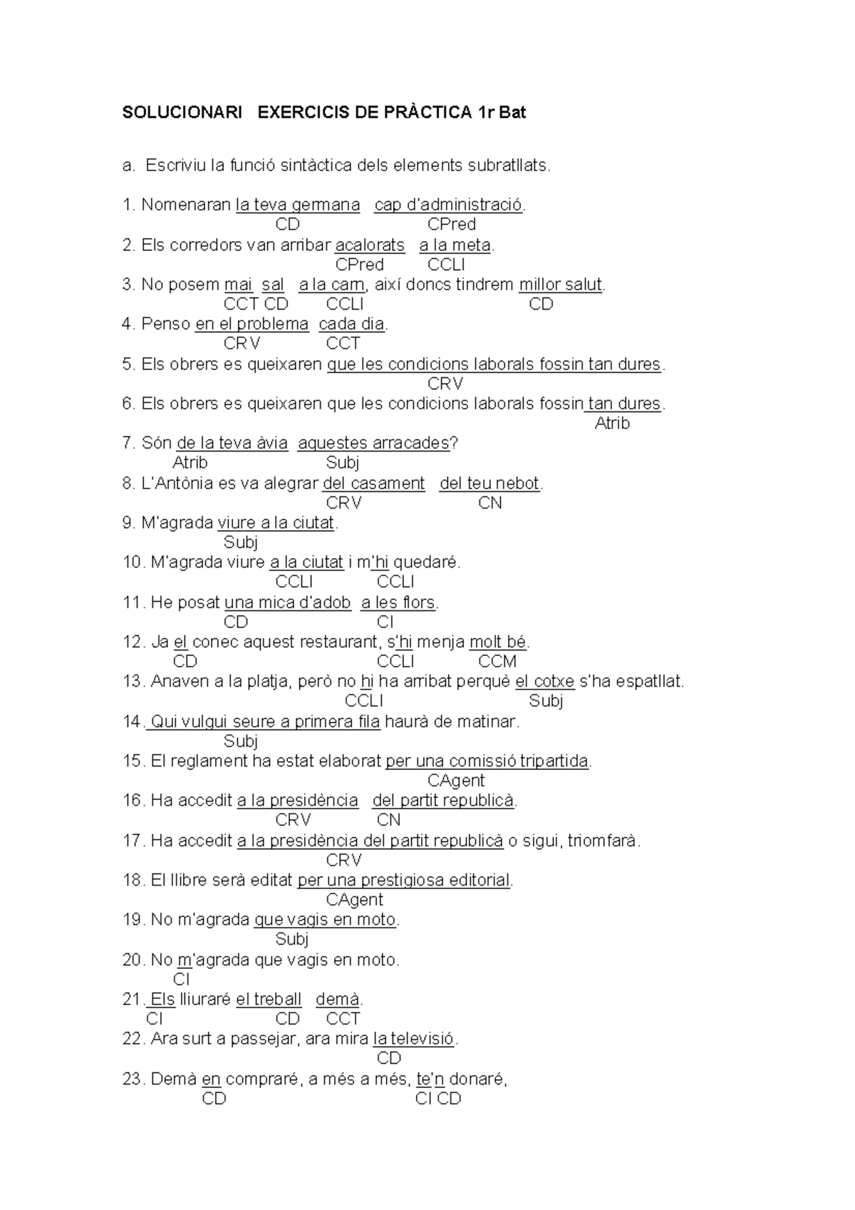 Ejercicio soluciones cata - SOLUCIONARI EXERCICIS DE PRÀCTICA 1r Bat a ...