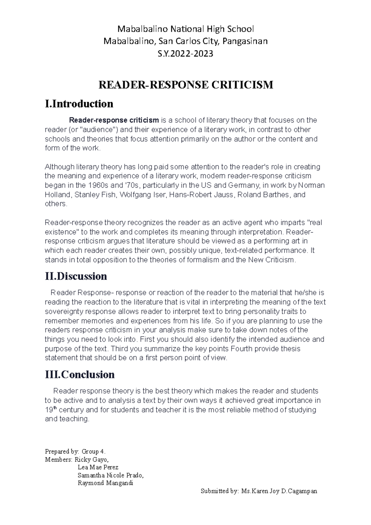 EAPP - EAPP assignments - Mabalbalino National High School Mabalbalino ...