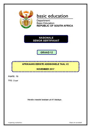 Afrfal P2 GR6 MEMO NOV2017 - INTERMEDIÊRE FASE GRAAD 6 NOVEMBER 2017 ...