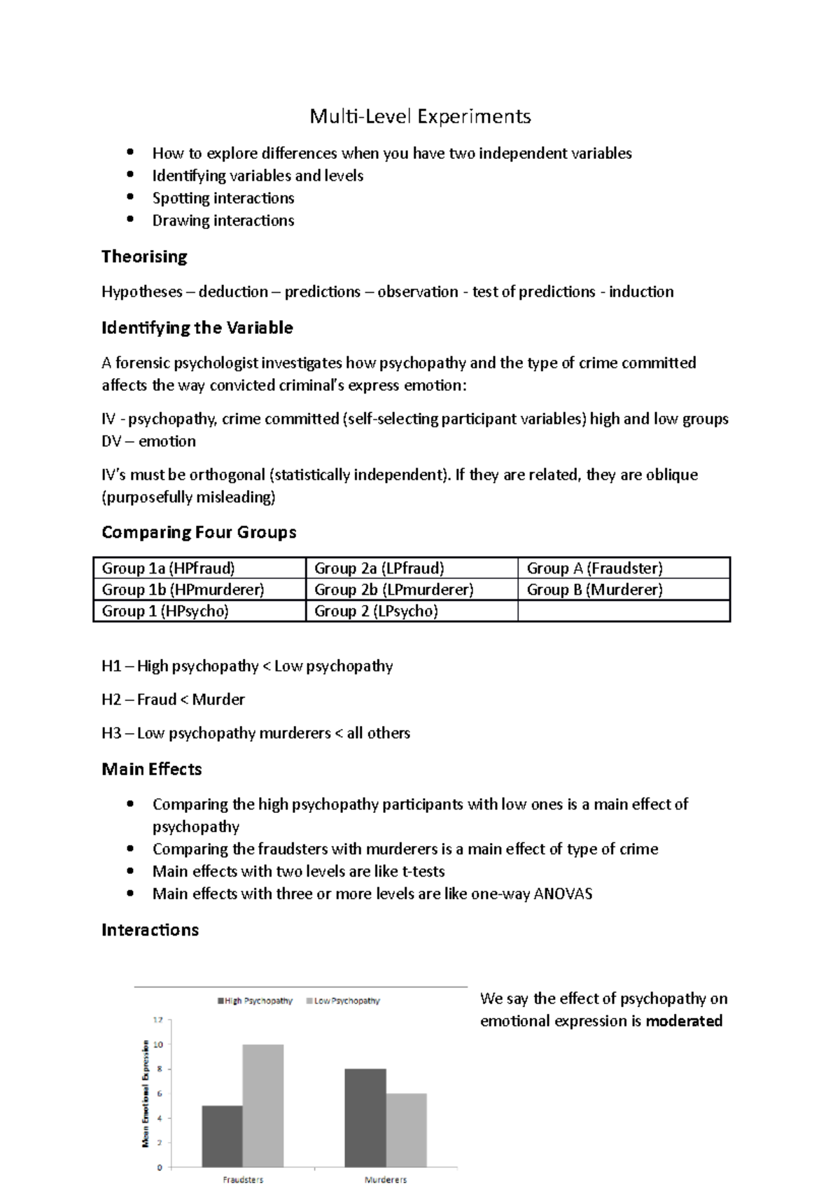 Maths Test 3 Notes - rmas2 - Multi-Level Experiments How to explore ...
